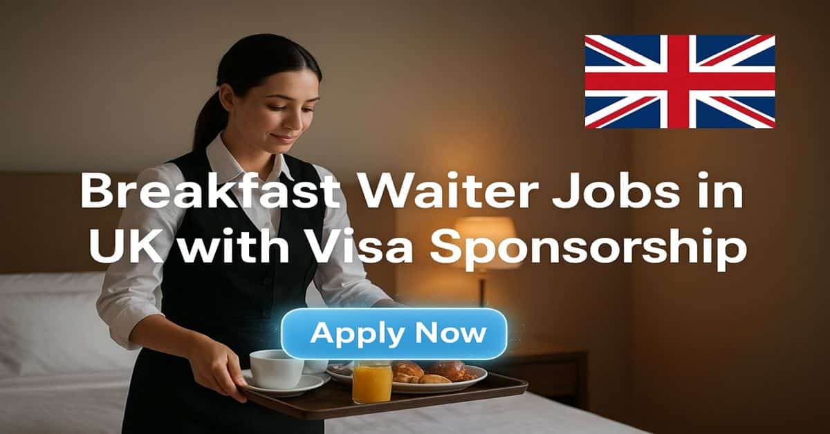 Breakfast Waiter Jobs in UK with Visa Sponsorship 2026