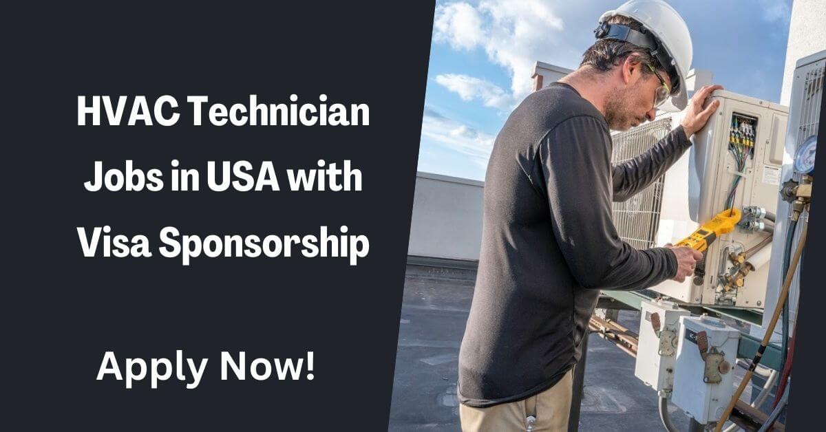 HVAC Technician Jobs in USA with Visa Sponsorship 2026